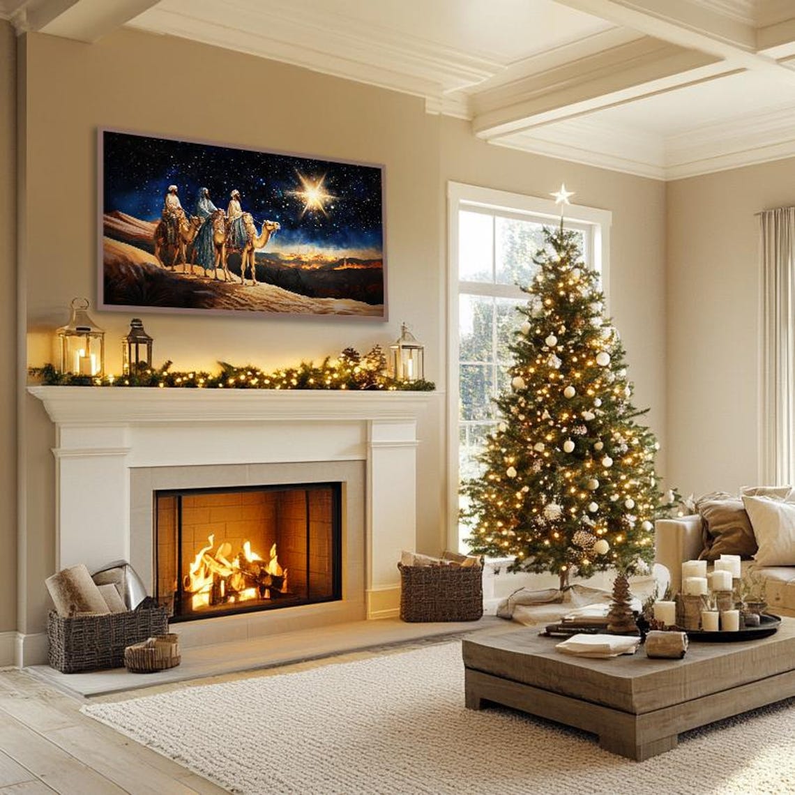 Three Wise Men Nativity Scene: Samsung Frame TV Art (digital Download ...