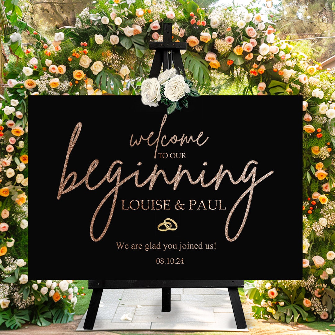Wedding Welcome Sign, Custom Wedding Sign, Ceremony Rehearsal Sign ...