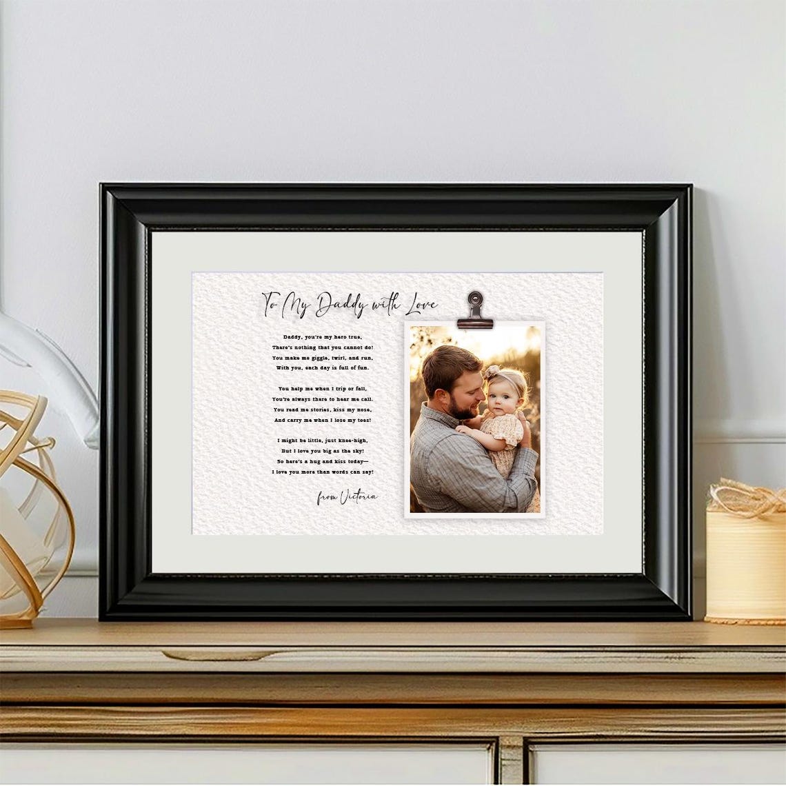 Personalized Photo Poem Portrait: Custom Wall Art Gift (digital Option ...