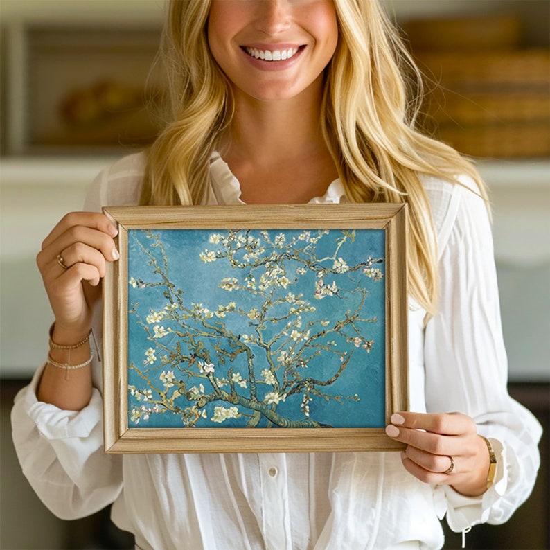 Printable Vintage Vincent Van Gogh Almond Blossom Wall Art, Floral Art ...