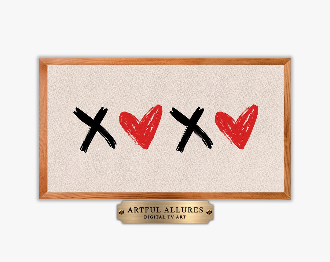 Valentine Xoxo Frame TV Art, Valentine's Day Frame TV Art, Samsung Frame TV Art, Modern Art ...