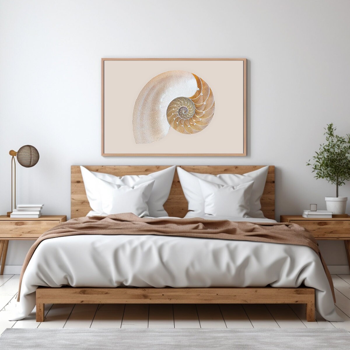 Printable Seashell Wall Art, Seashell Art, Seashell Bathroom Decor ...