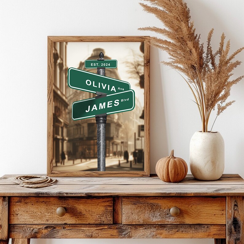 Personalized Street Sign Names and Wedding Date, Wedding Newlyweds ...