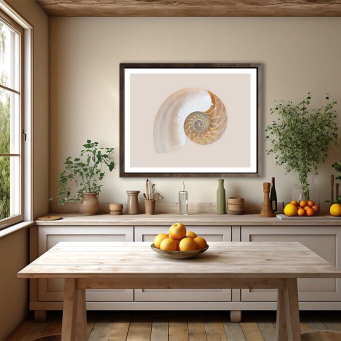 Printable Seashell Wall Art, Seashell Art, Seashell Bathroom Decor ...