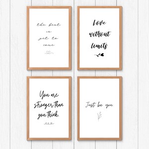 50 Positive Wall Art Designs, Printable Minimalistic Affirmation ...