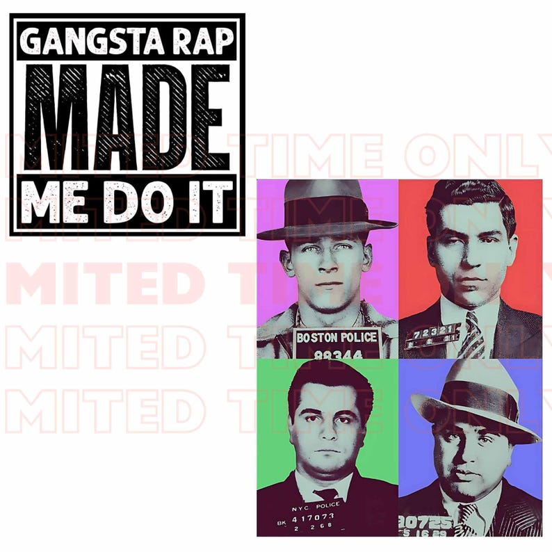 Gansta Rap Bundle Png, Gangster Mugshot Mafia Digital Files for ...