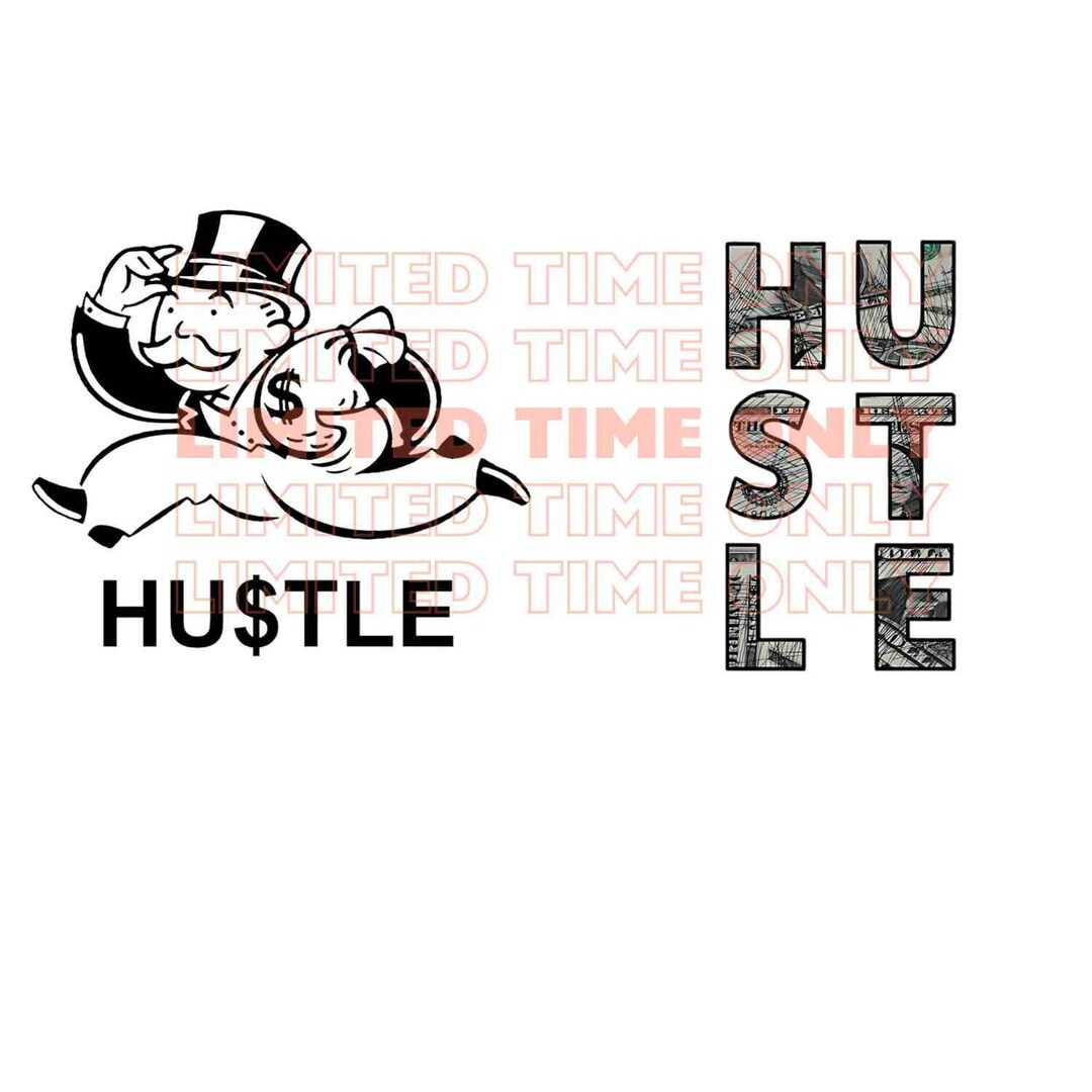 Hustle Bundle Png, Monopoly Man Png, Streetwear Png, Hustle Shirt ...