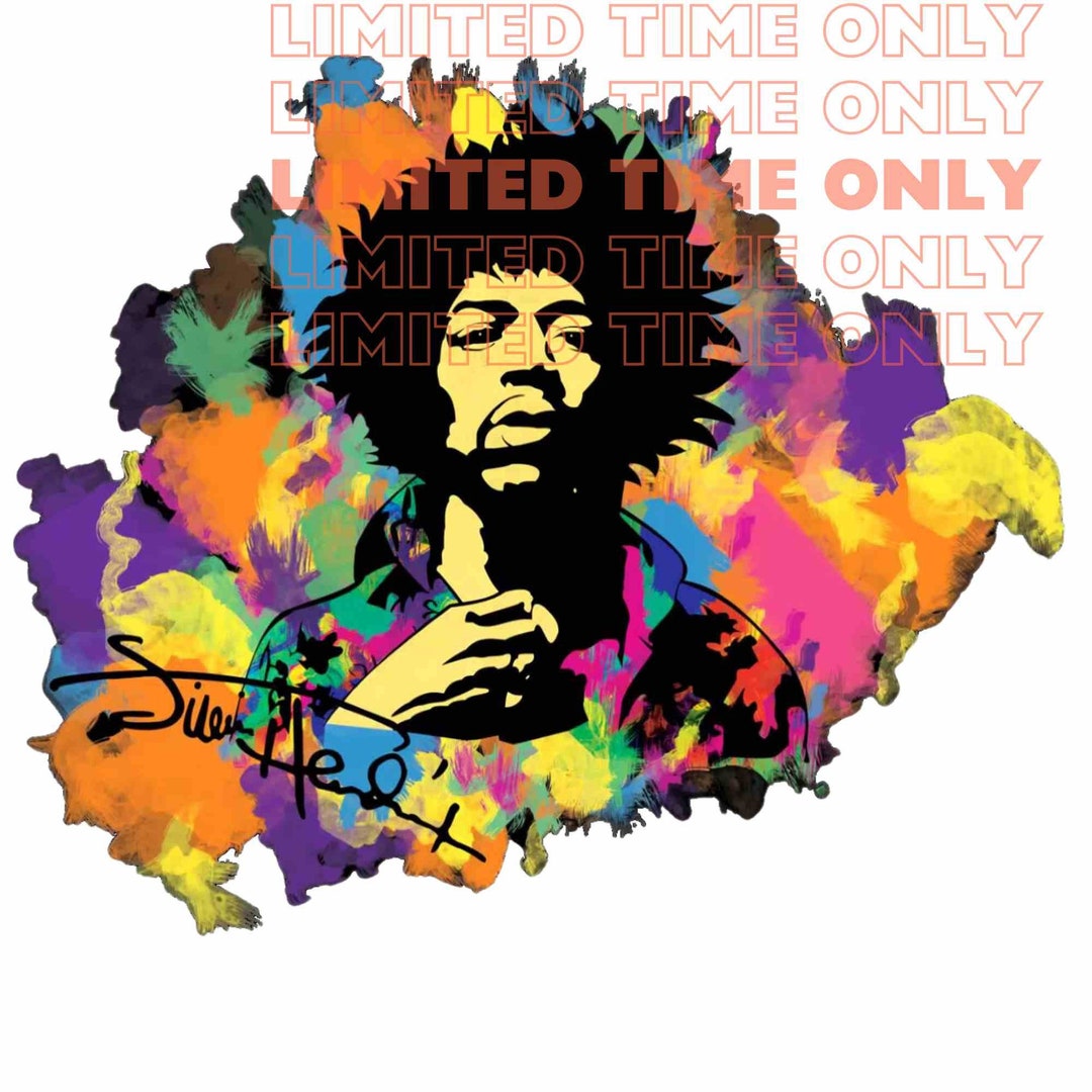 Jimi Hendrix Png, Rock and Roll Png,hendrix Dtf, Png Digital File for ...