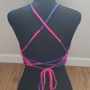 Crochet Lesbian and Bisexual Flag Color Crop Tops! - Etsy