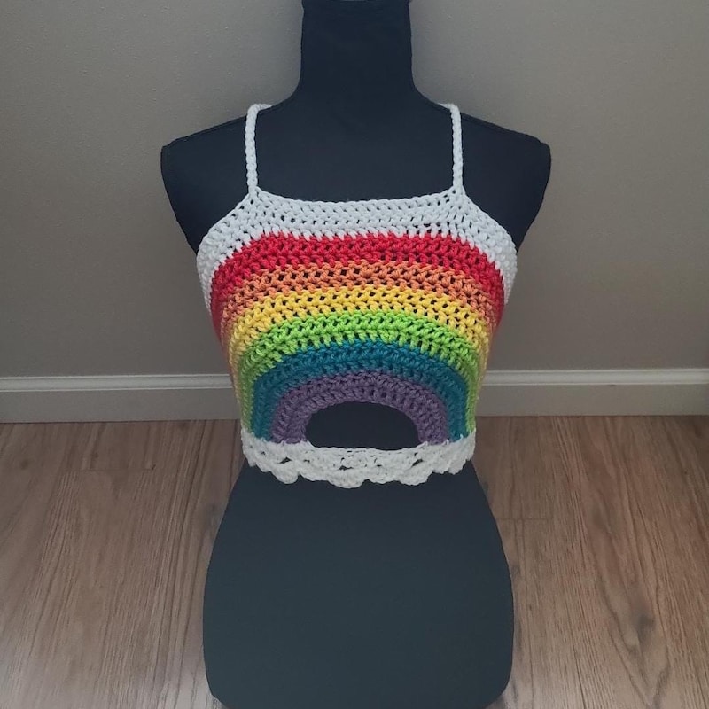 Rainbow Crop Top - Etsy