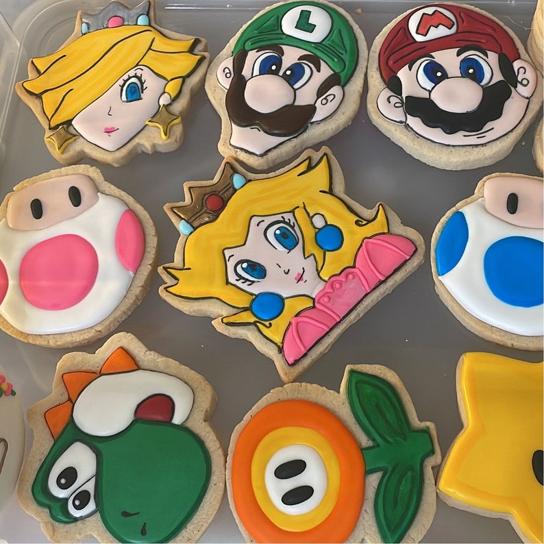 Super Mario Bros Inspired Sugar Cookies dozen - Etsy