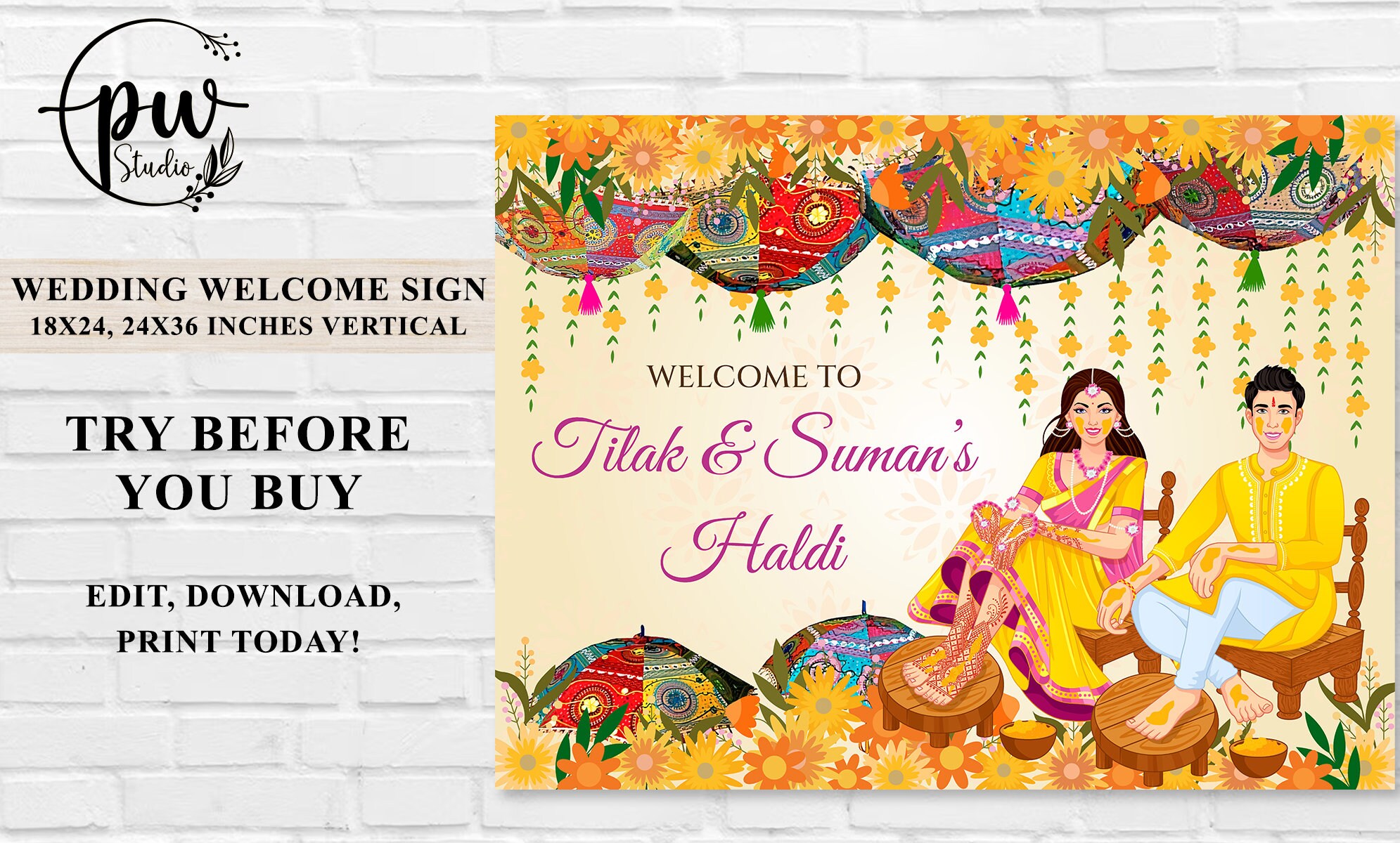 Welcome Signs Haldi as Couple Haldi Signs, Welcome to Haldi Signs ...