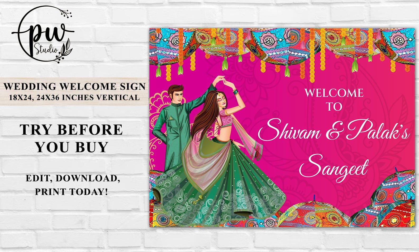 Sangeet Welcome Board Sangeet Wedding Sign, Sangeet Welcome Sign ...
