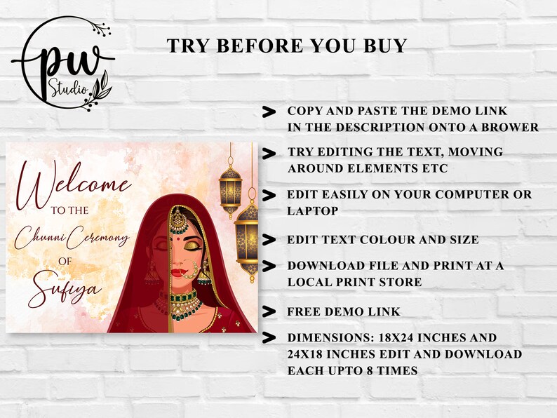 Welcome to Chunni Ceremony, Chunni Signage Sikh Ceremony Sign & Chunni ...