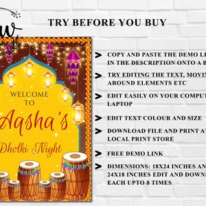 Dholki Decorations & Dholki Welcome Signs, Muslim Dholki Signs as ...