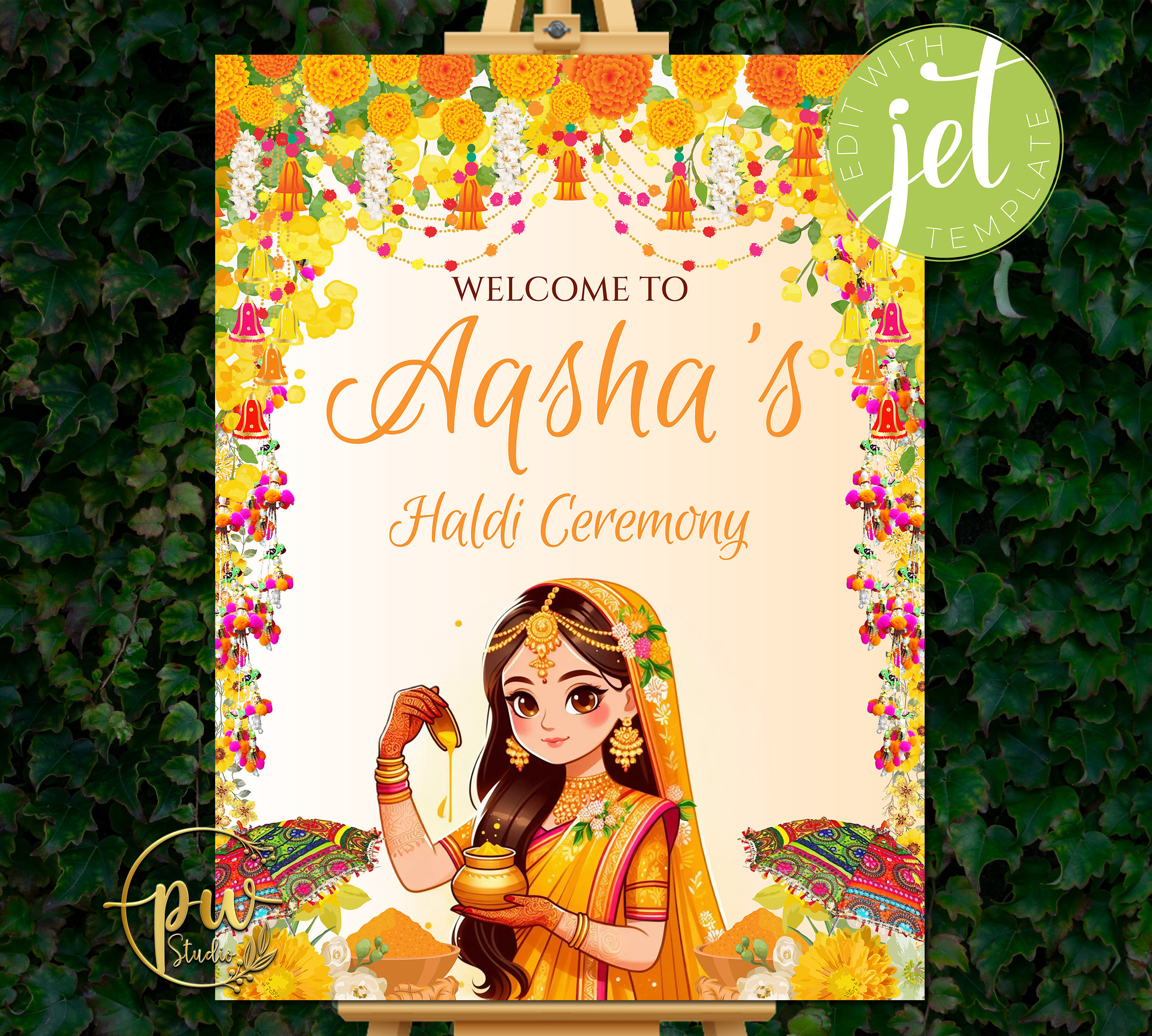 Wedding Haldi Welcome Signs Haldi Decoration, Haldi Posters as Welcome ...