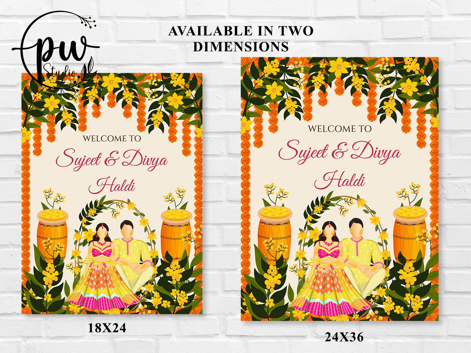 Haldi Posters as Welcome to Haldi Signs & Haldi Welcome Signs, Haldi ...