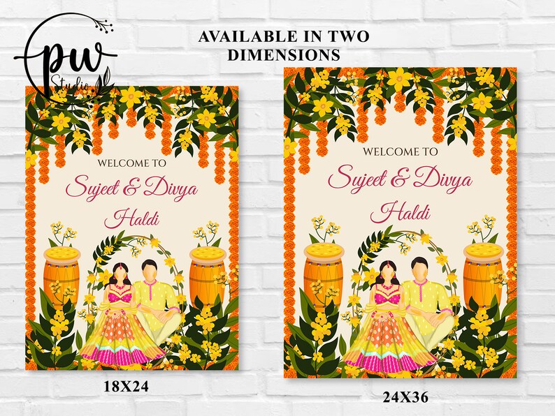 Haldi Posters as Welcome to Haldi Signs & Haldi Welcome Signs, Haldi ...