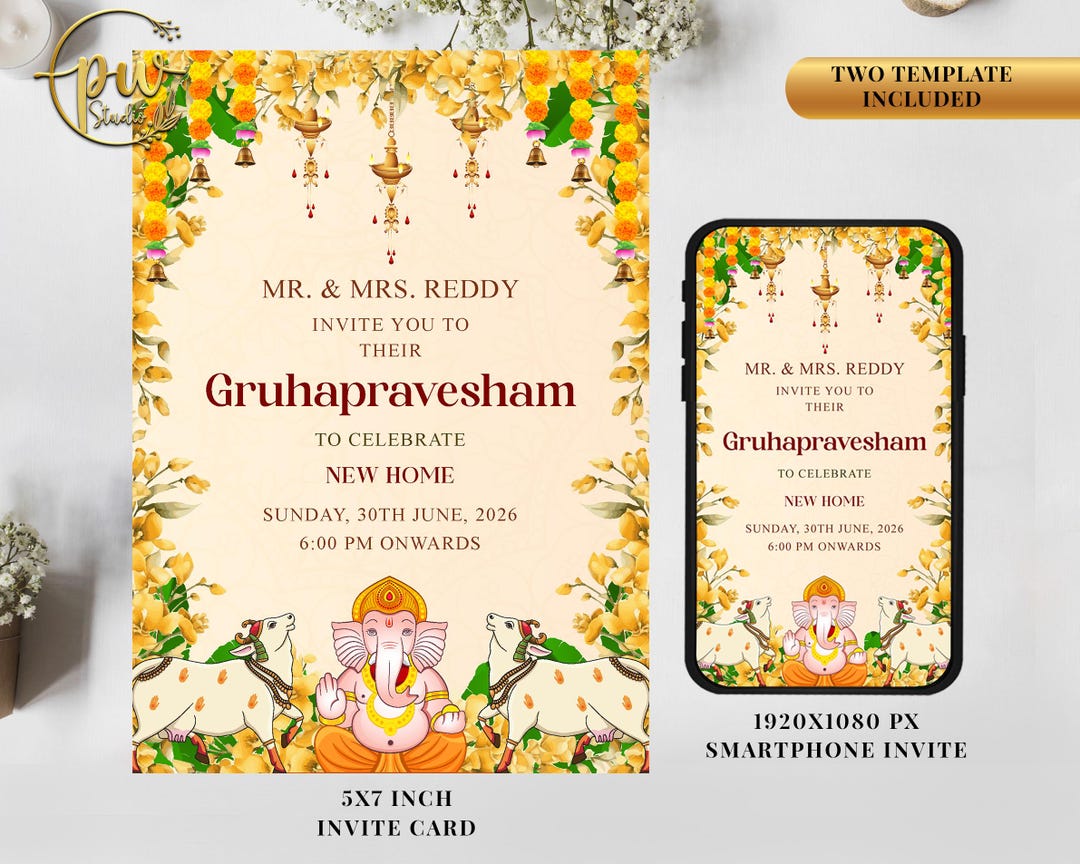 Indian Housewarming Invitation as Tamil Housewarming Invite Telugu ...