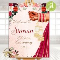 Choora Welcome Signs Bangle Ceremony Signs, Bangle Ceremony Welcome ...