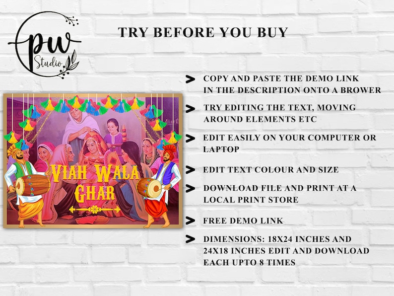 Sadi Kuri Da Viah Wala Ghar Jago Welcome Sign, Sade Munde Da Viah as ...