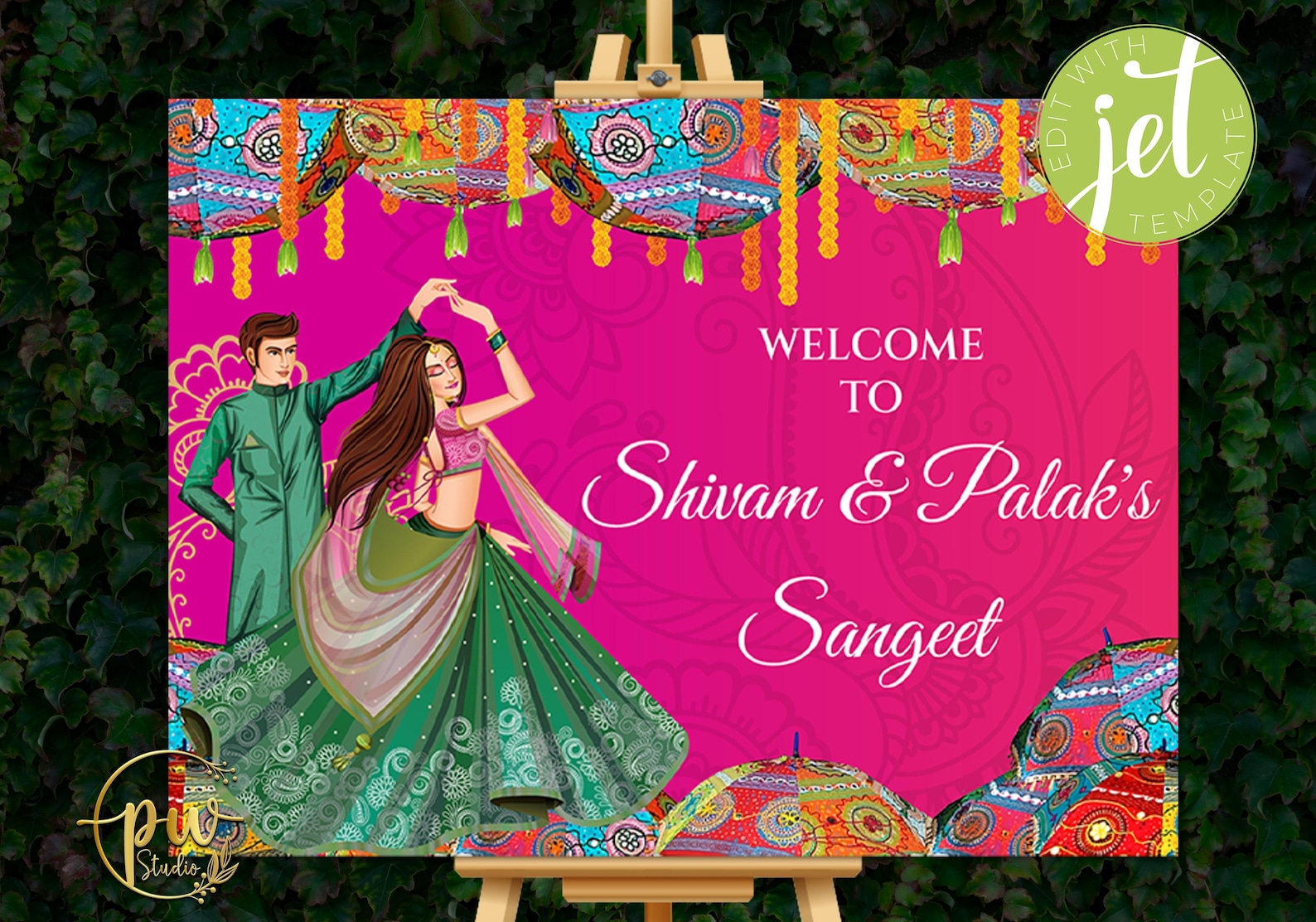 Sangeet Welcome Board Sangeet Wedding Sign, Sangeet Welcome Sign ...