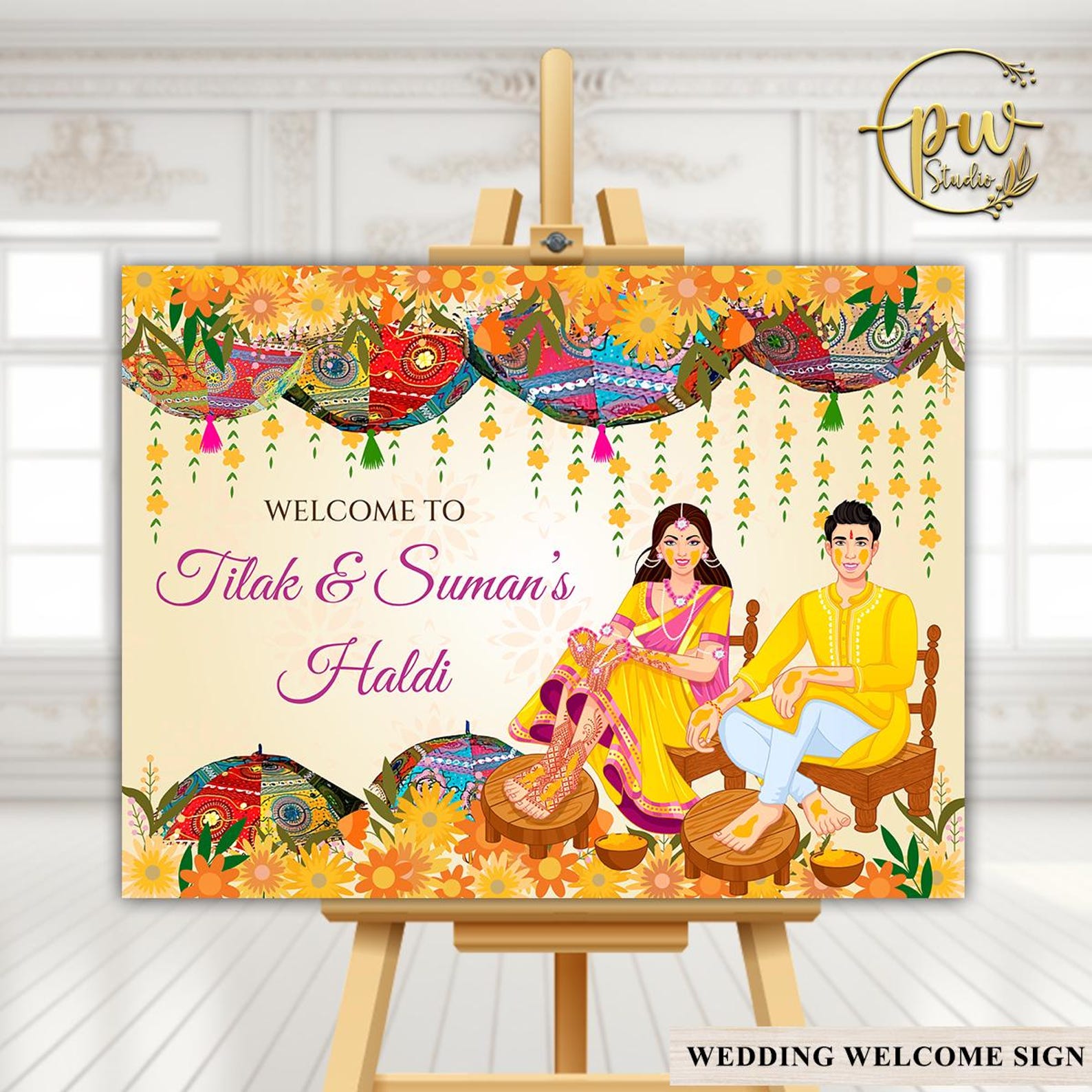Welcome Signs Haldi as Couple Haldi Signs, Welcome to Haldi Signs ...