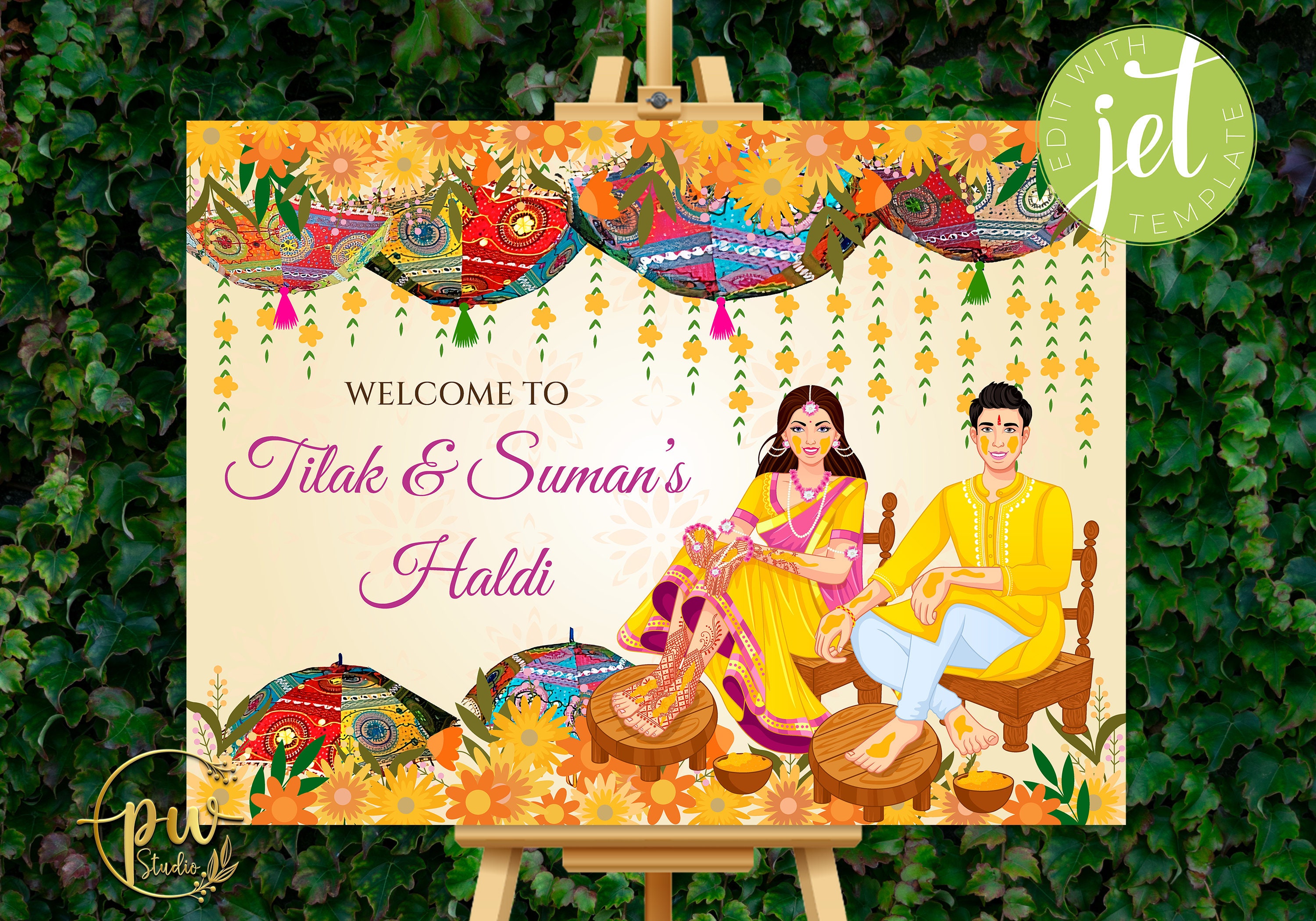Welcome Signs Haldi as Couple Haldi Signs, Welcome to Haldi Signs ...