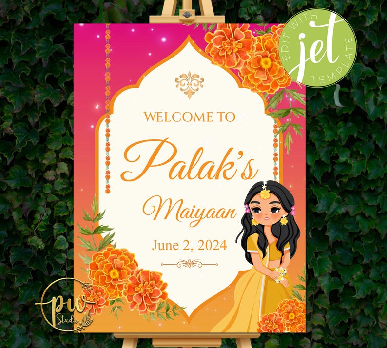 Maiyan Signs as Haldi Signs, Haldi Welcome Sign as Maiyaan Signs ...