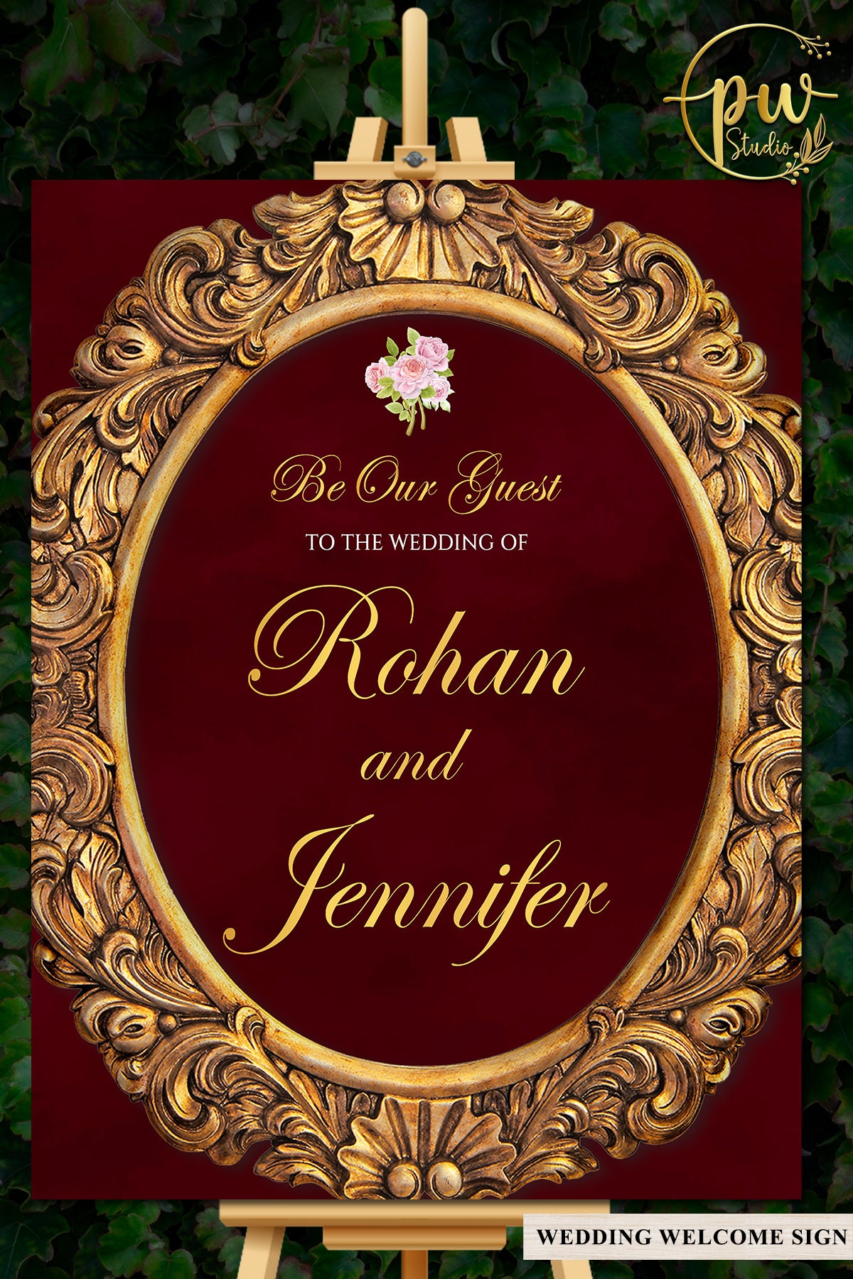 Royal Red Reception Signs Indian Reception Decor Signs - Etsy