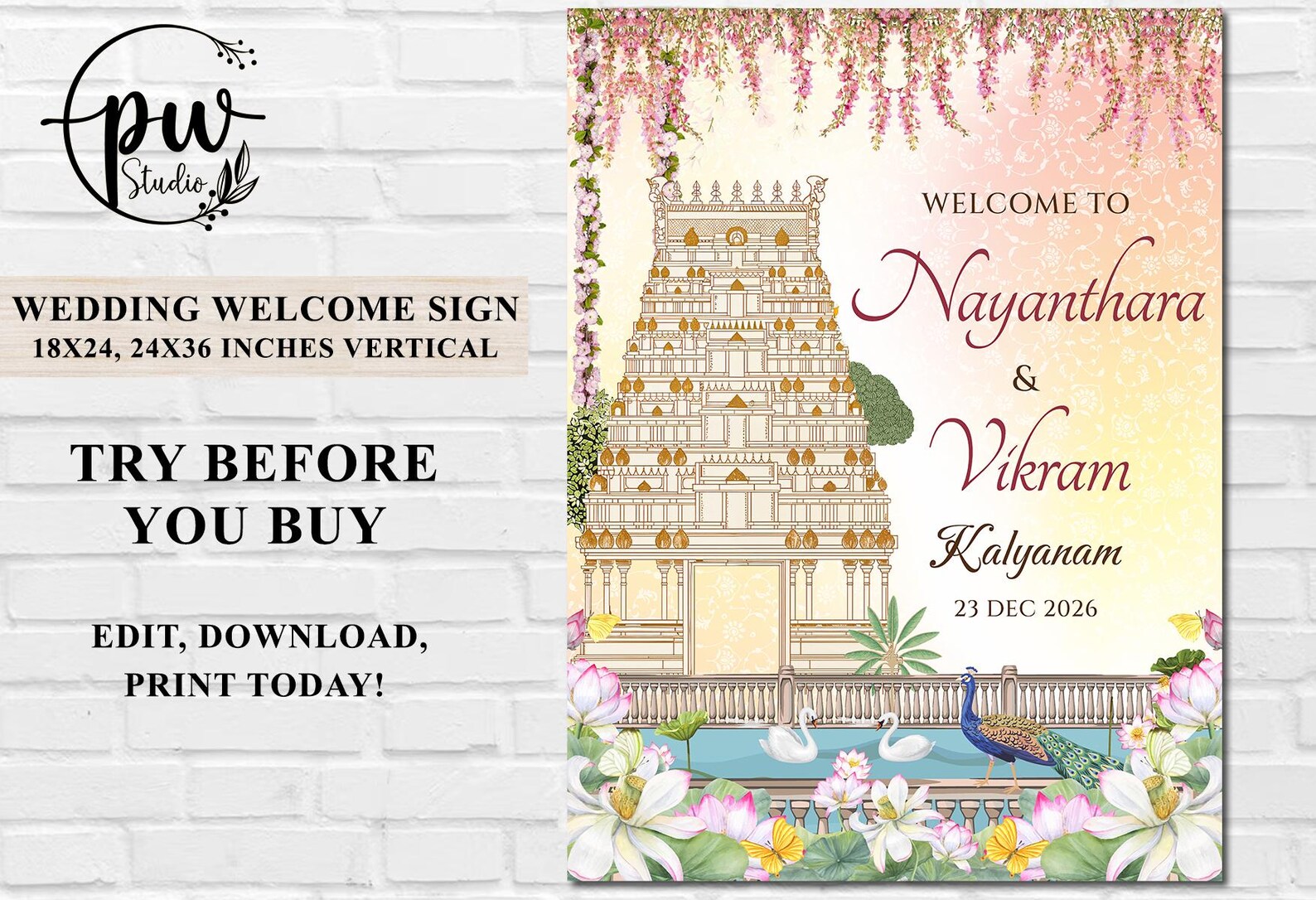 South Indian Signs & Kalyanam Signs, Tamil Welcome Sign as Telugu ...