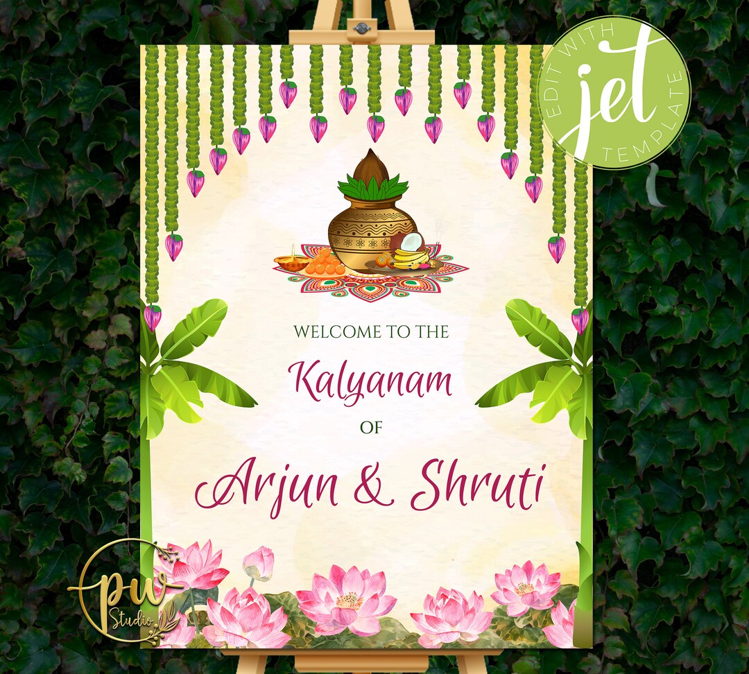 South Indian Wedding Signs, Tamil Welcome Signs, Indian Welcome Tamil ...