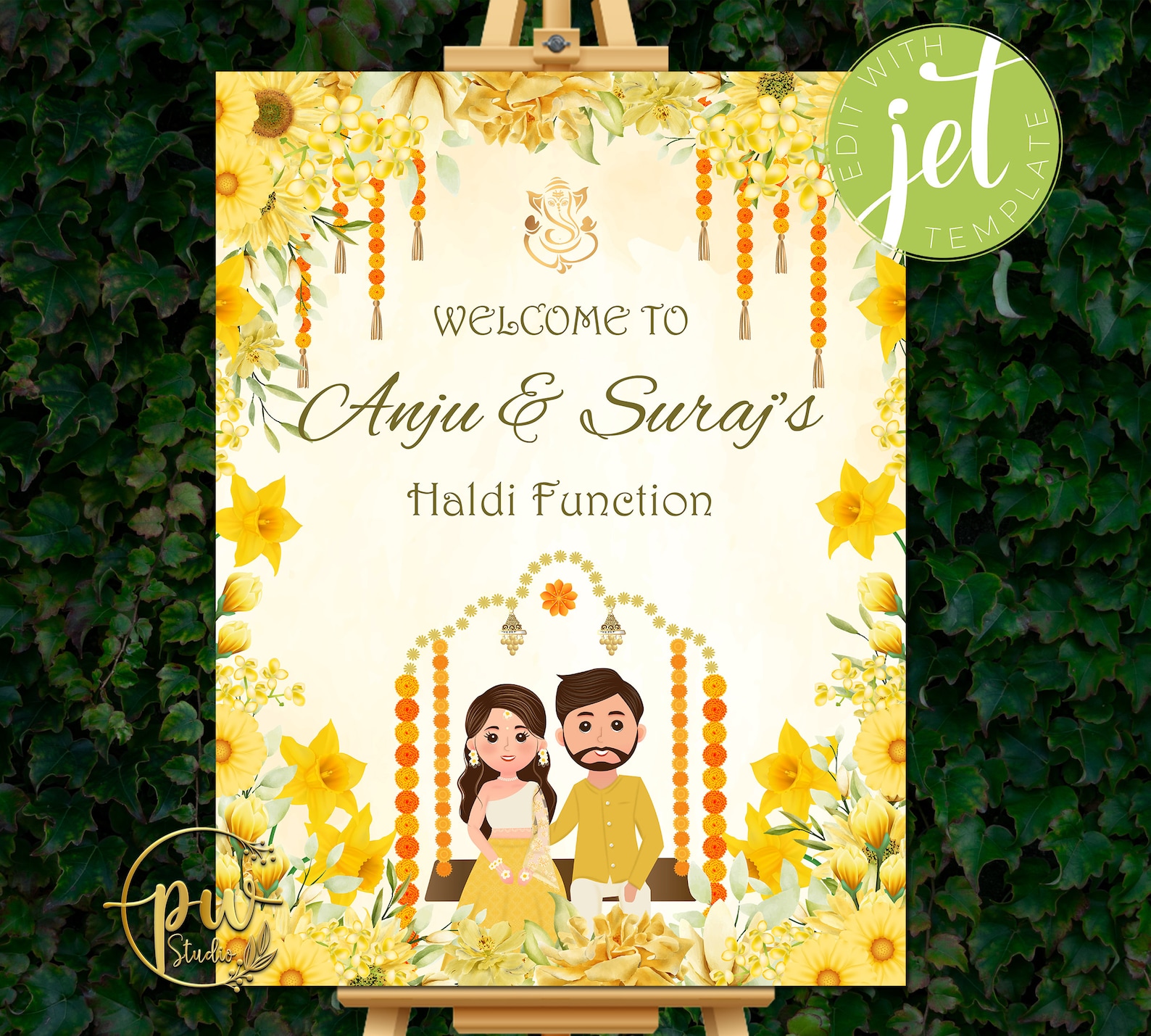 Haldi Posters as Welcome to Haldi Signs & Haldi Welcome Signs, Haldi ...