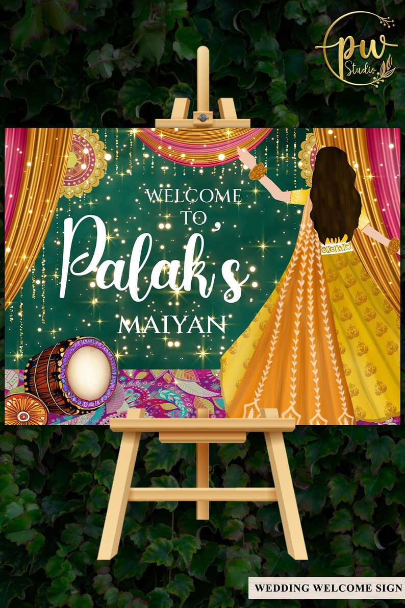Haldi Welcome Sign as Maiyaan Signs & Maiyaan Welcome Signs Haldi ...