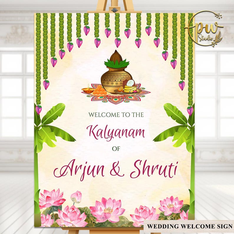South Indian Wedding Signs, Tamil Welcome Signs, Indian Welcome Tamil ...