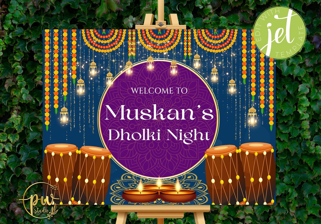 Muslim Dholki Decor Signs & Dholki Night Signs, Dholak Night Signs as ...