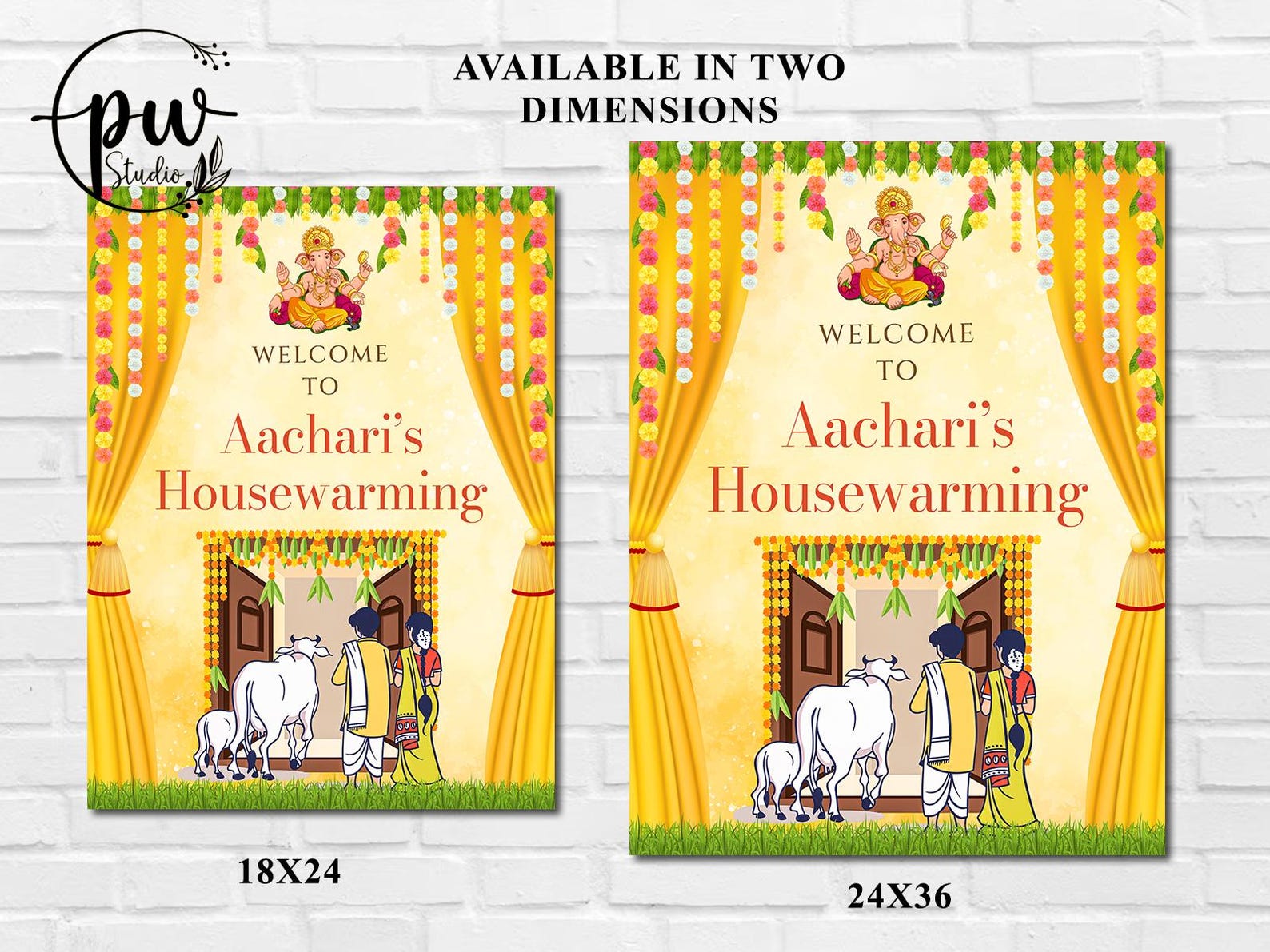 Indian Housewarming Welcome Board Housewarming Poster, Indian ...