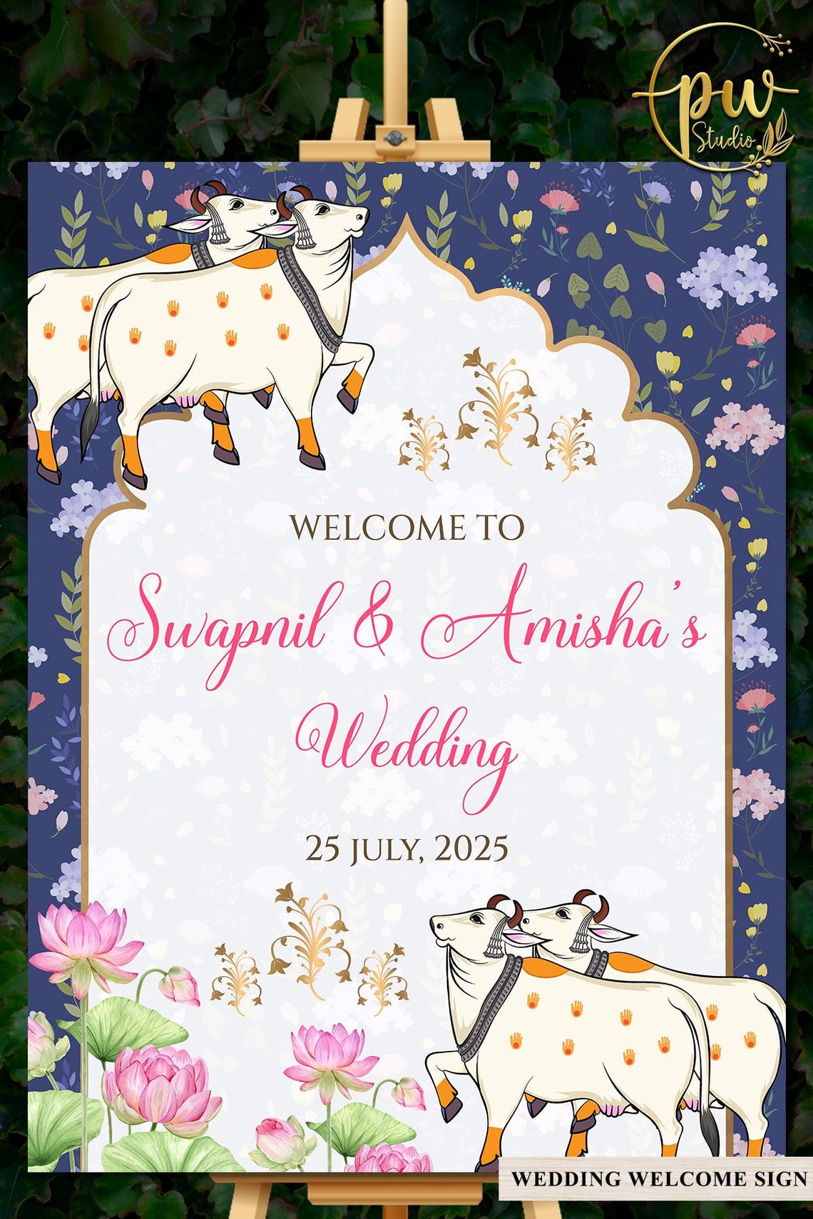 Grah Shanti Sign, Pichwai Sign, Welcome Sign, Hindu Wedding Sign ...