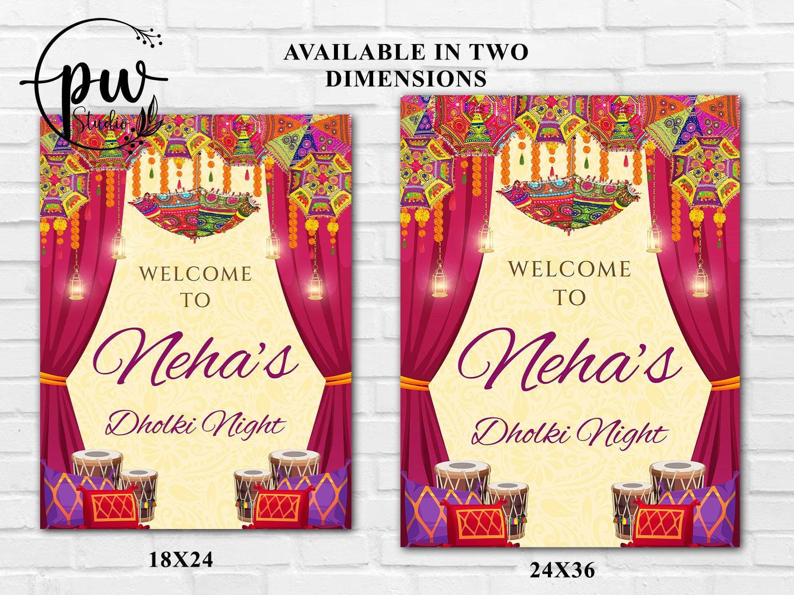 Dholki Welcome Signs as Dholak Welcome Signs, Muslim Dholki Decor Signs ...