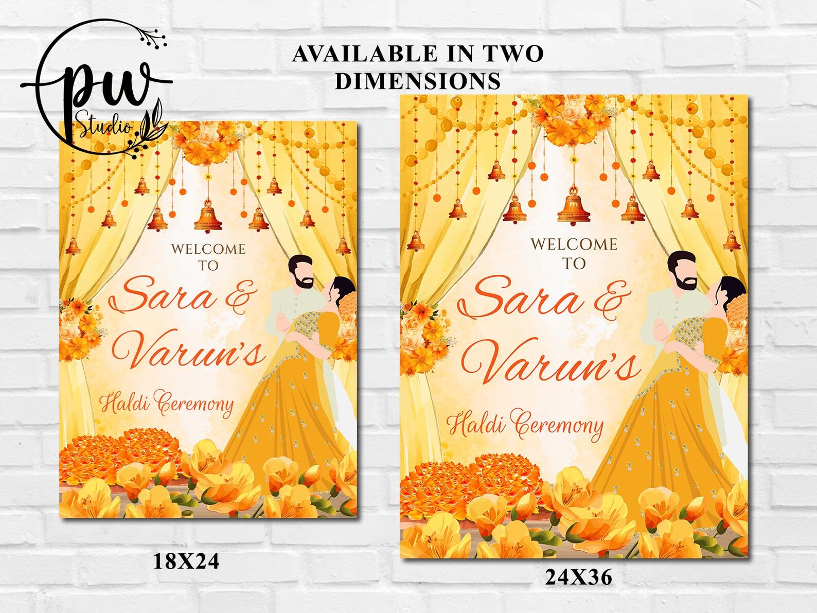 Haldi Welcome Board & Welcome to Haldi Sign Pithi Welcome Sign as Haldi ...