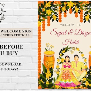 Haldi Posters as Welcome to Haldi Signs & Haldi Welcome Signs, Haldi ...