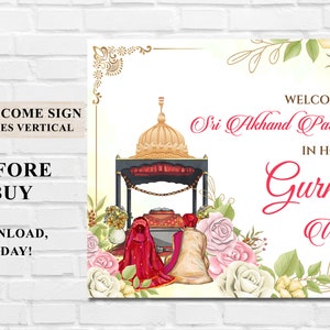 Buy Akhand Paath Sign Welcome & Akhand Path Welcome Sign, Akhand Path ...