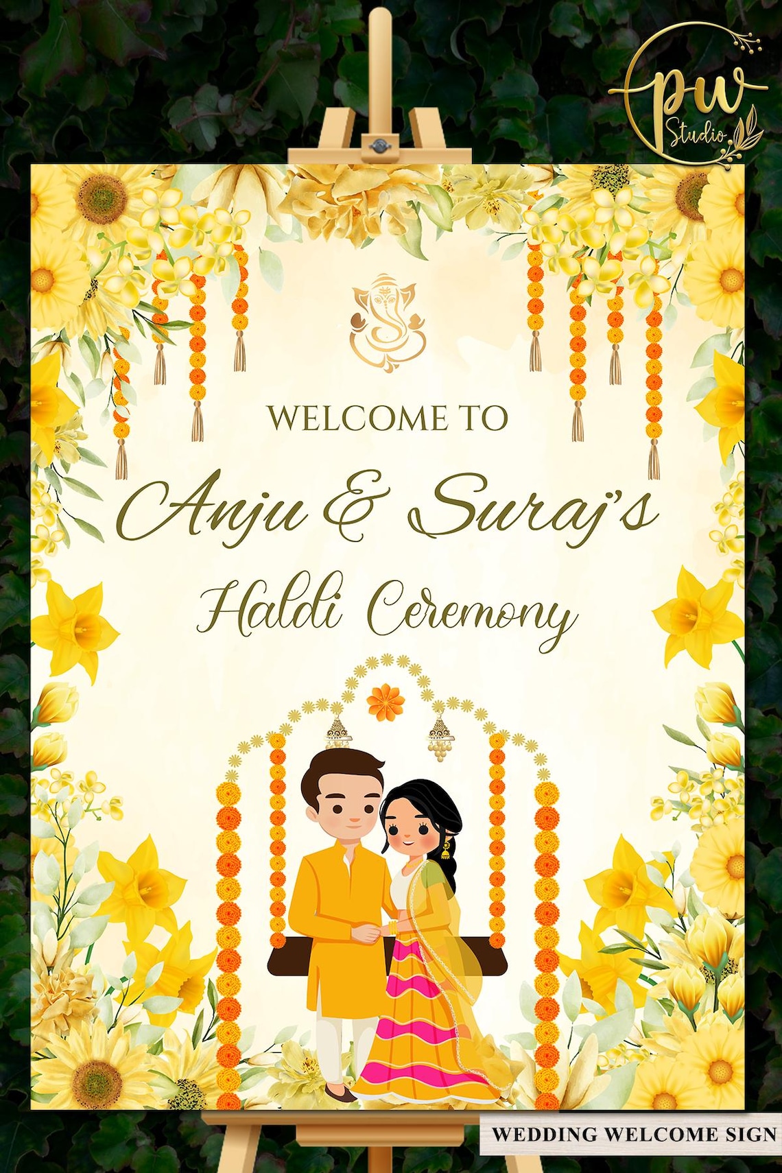 Haldi Posters as Welcome to Haldi Signs & Haldi Welcome Signs, Haldi ...