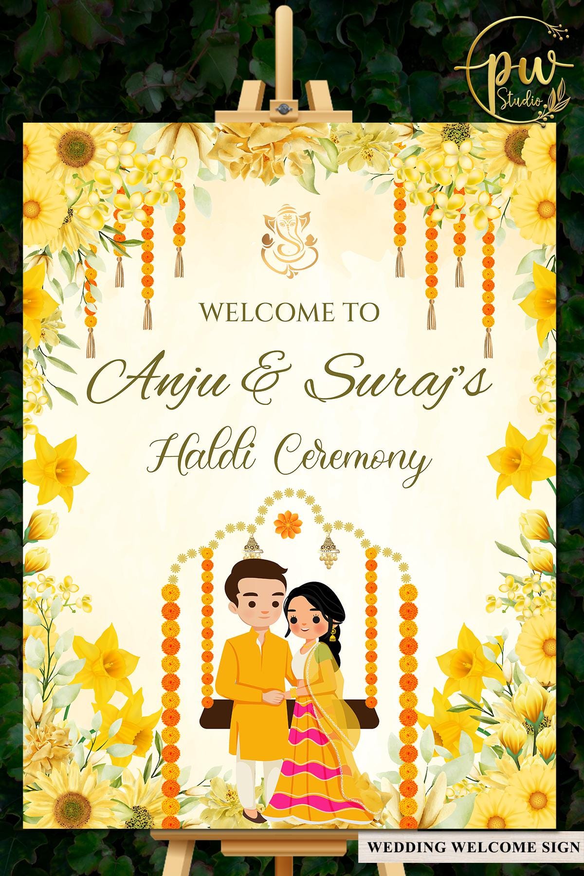 Haldi Posters as Welcome to Haldi Signs & Haldi Welcome Signs, Haldi ...