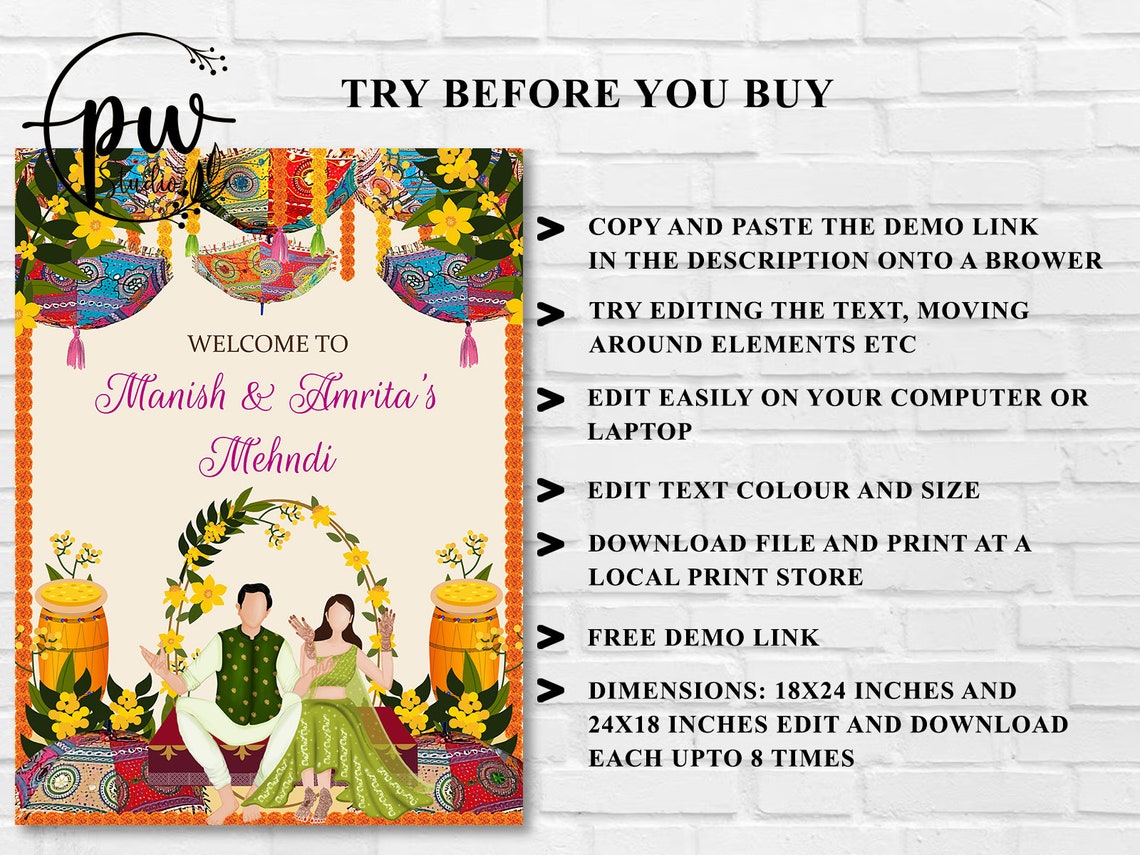 Mendhi Welcome Signs as Mehndi Signs, Mendhi Decoration, Mehndi Welcome ...