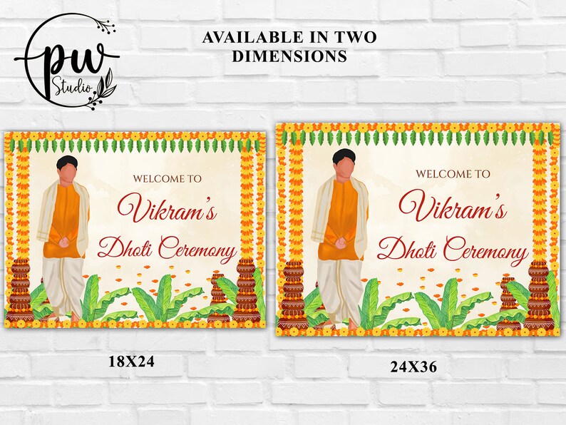 Pancha Kattu Welcome Sign as Panchalu Welcome Sign, Dhoti Function ...