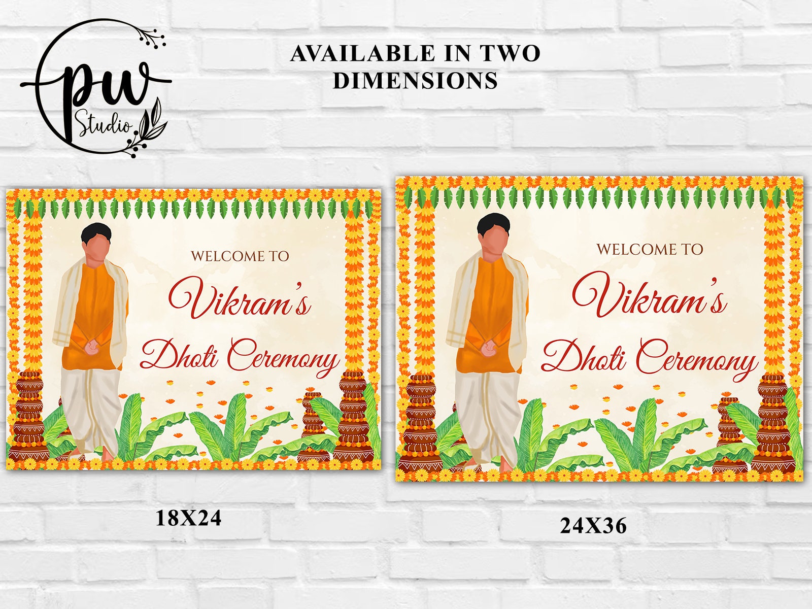 Pancha Kattu Welcome Sign as Panchalu Welcome Sign, Dhoti Function ...