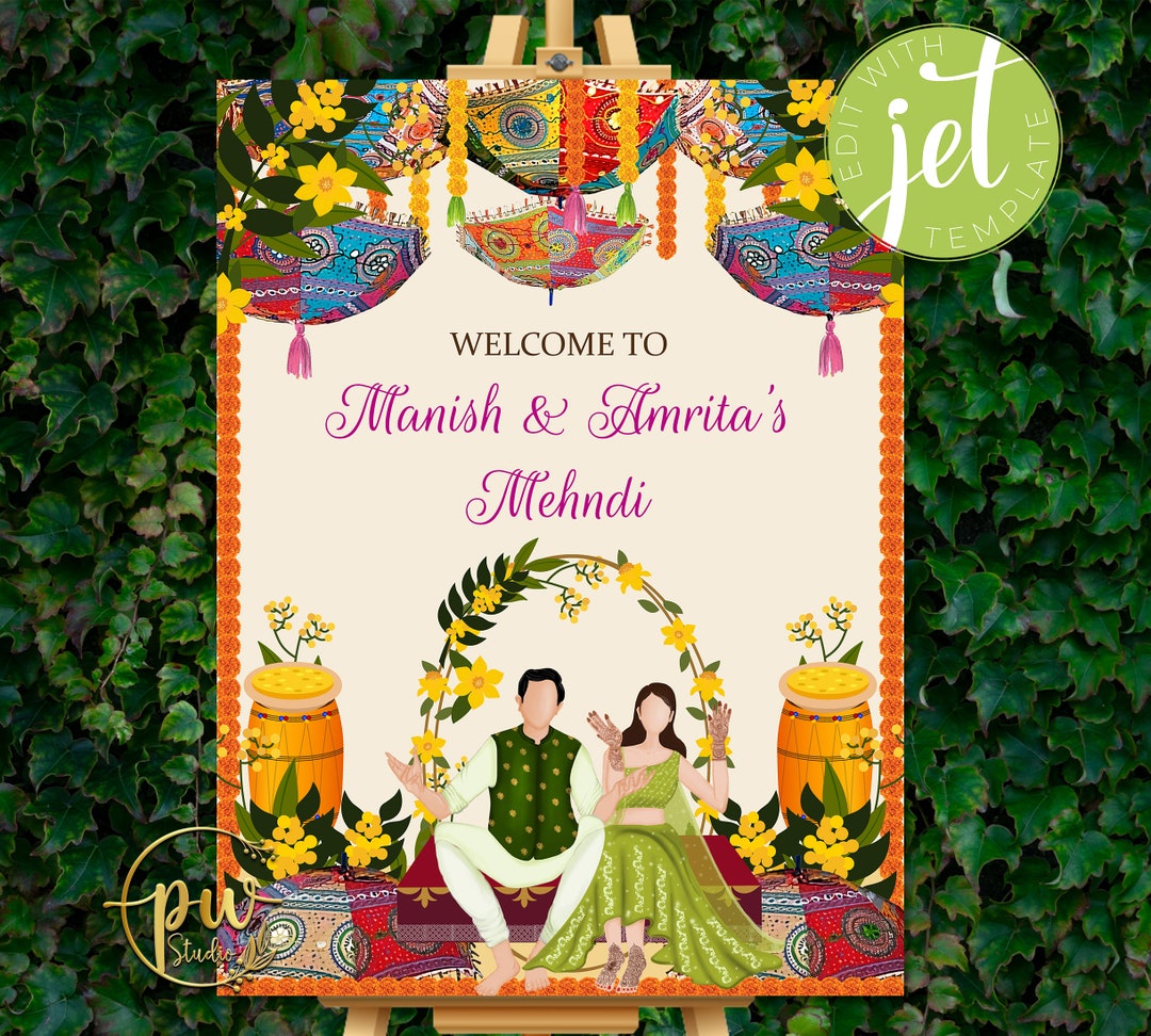 Mendhi Welcome Signs as Mehndi Signs, Mendhi Decoration, Mehndi Welcome ...