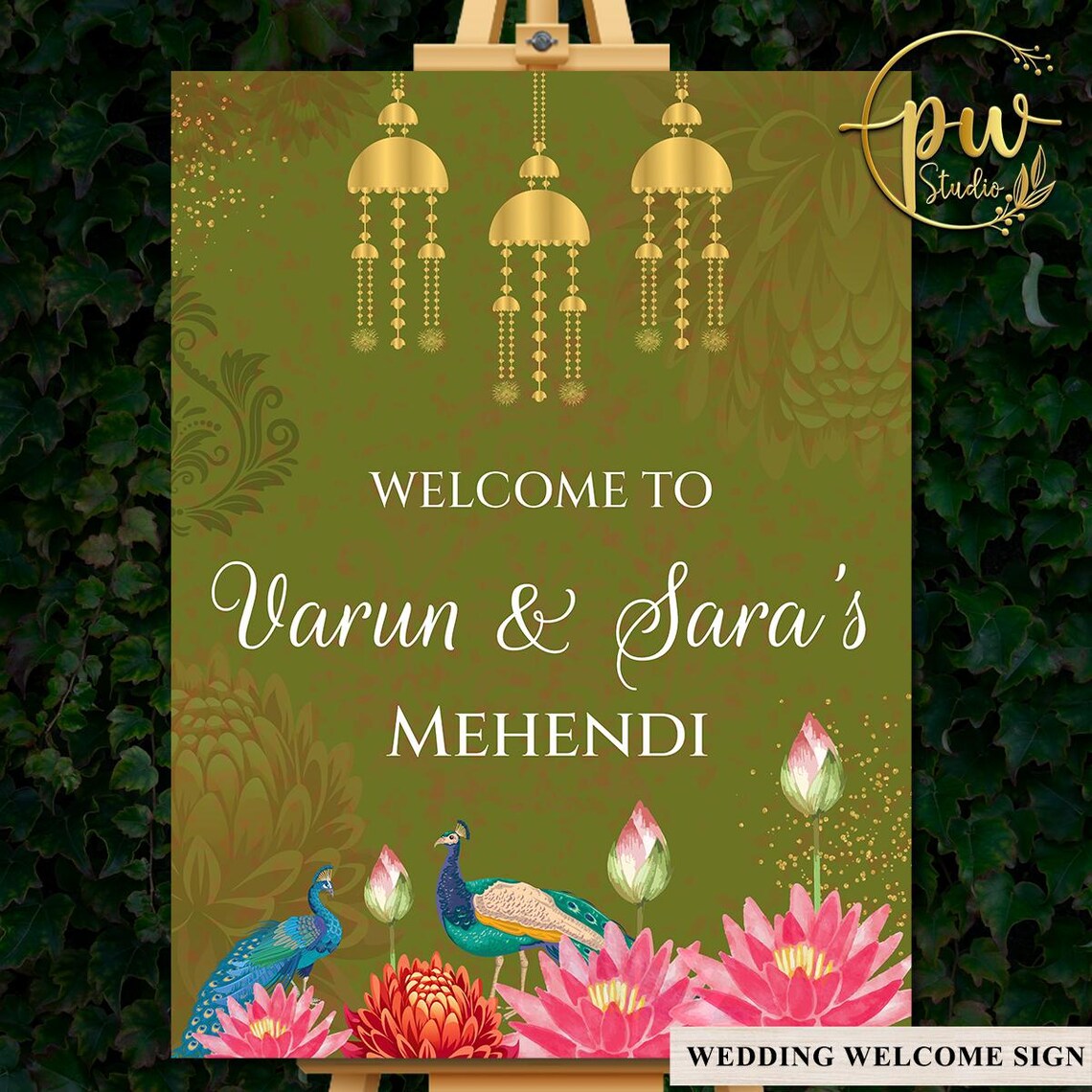 Mehendi Welcome Signs as Mehendi Decor, Mehndi Posters & Mehndi Welcome ...