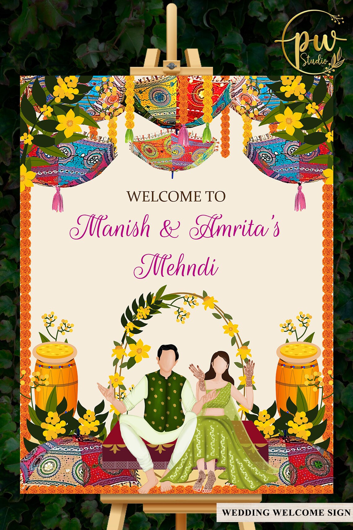 Mendhi Welcome Signs as Mehndi Signs, Mendhi Decoration, Mehndi Welcome ...